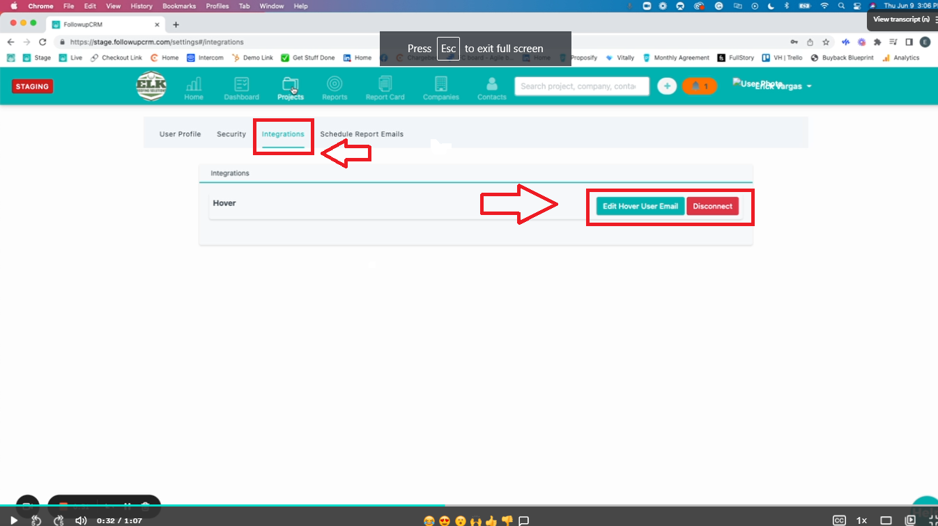 HOVER Integration Setup