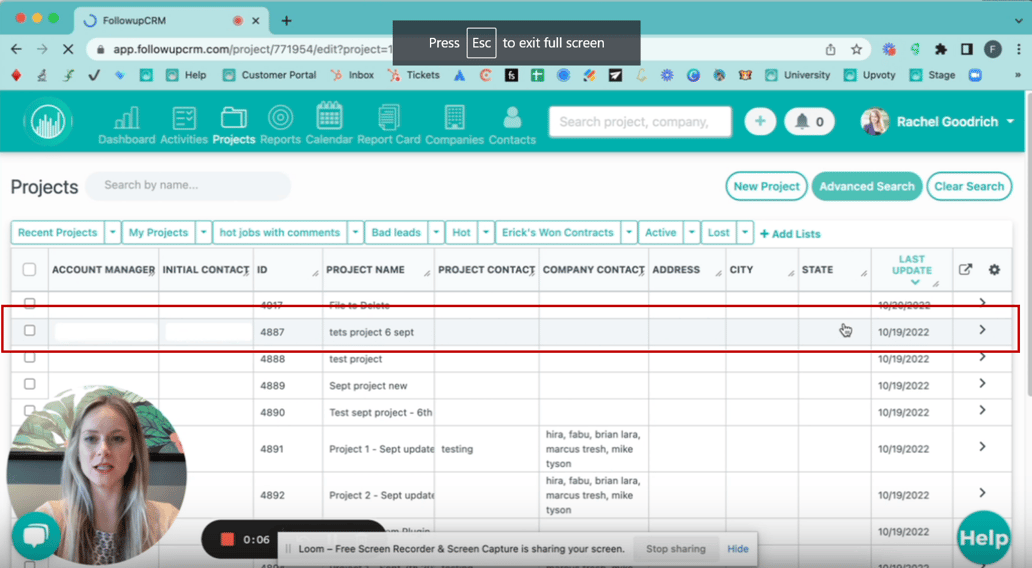 How to Delete a Project