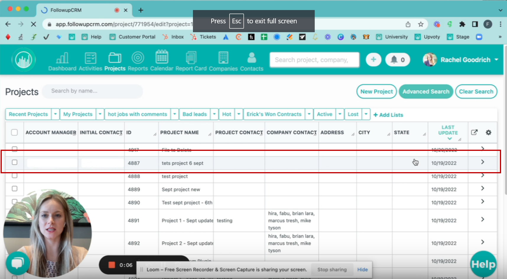 How to Delete a Project