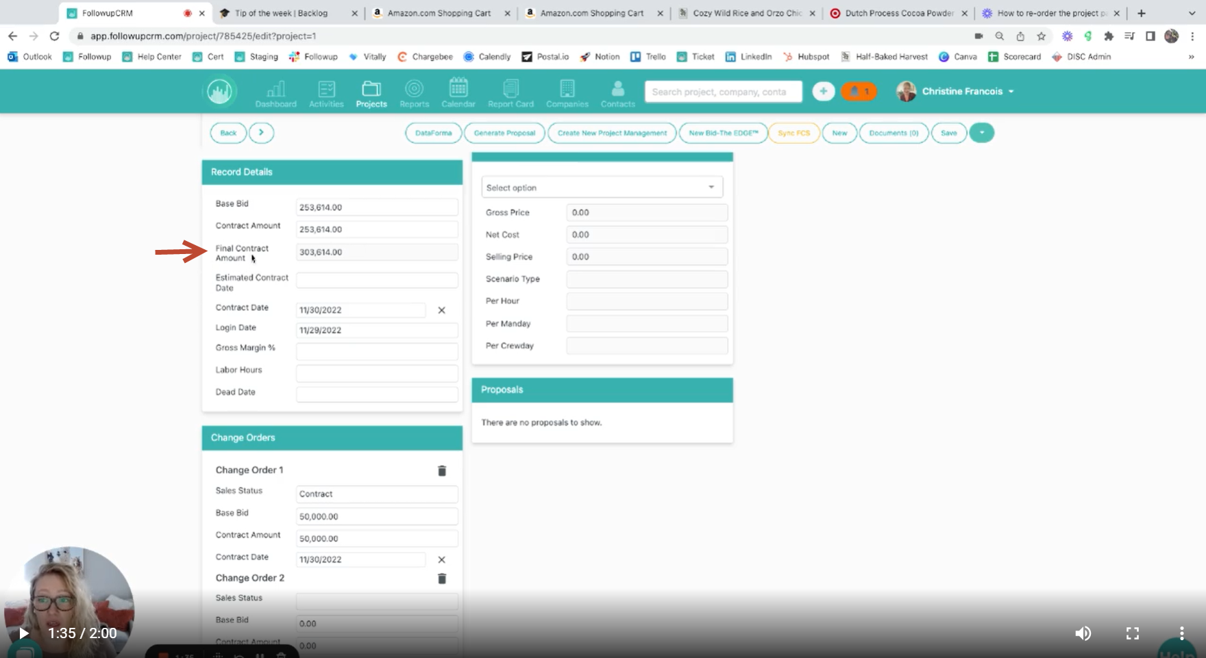 How To Track a Change Order