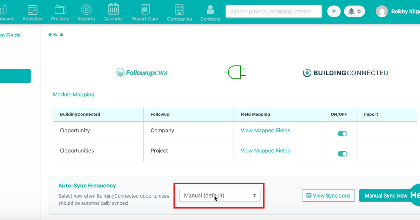 How to Set up a Scheduled Sync with BuildingConnected