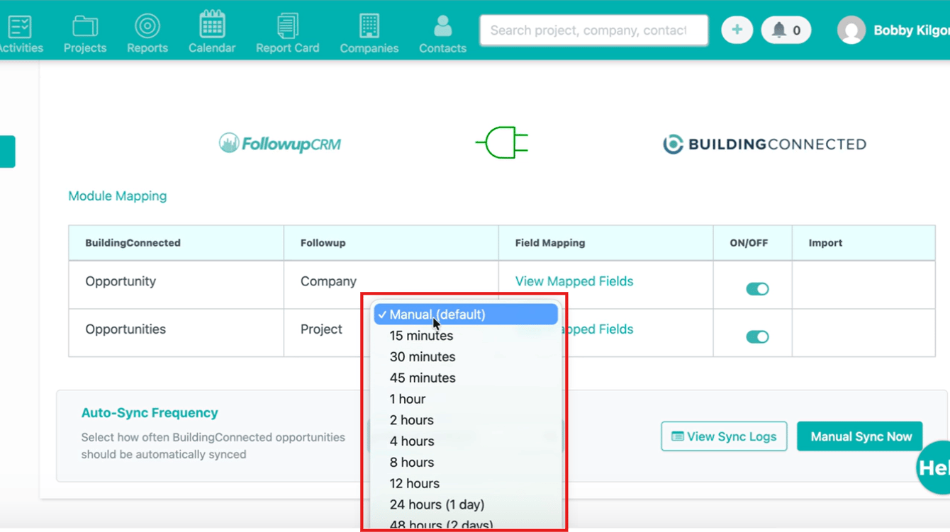 How to Set up a Scheduled Sync with BuildingConnected